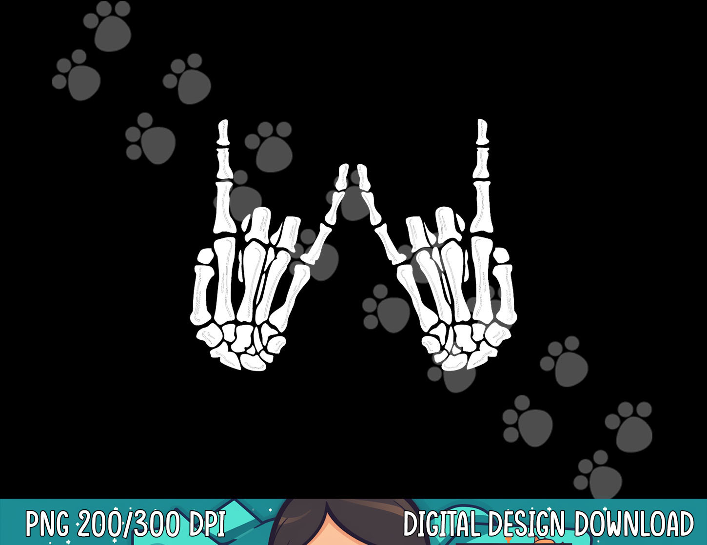Skeleton Hand Gestures - Rock Skeleton Hands - Halloween png | Inspire ...