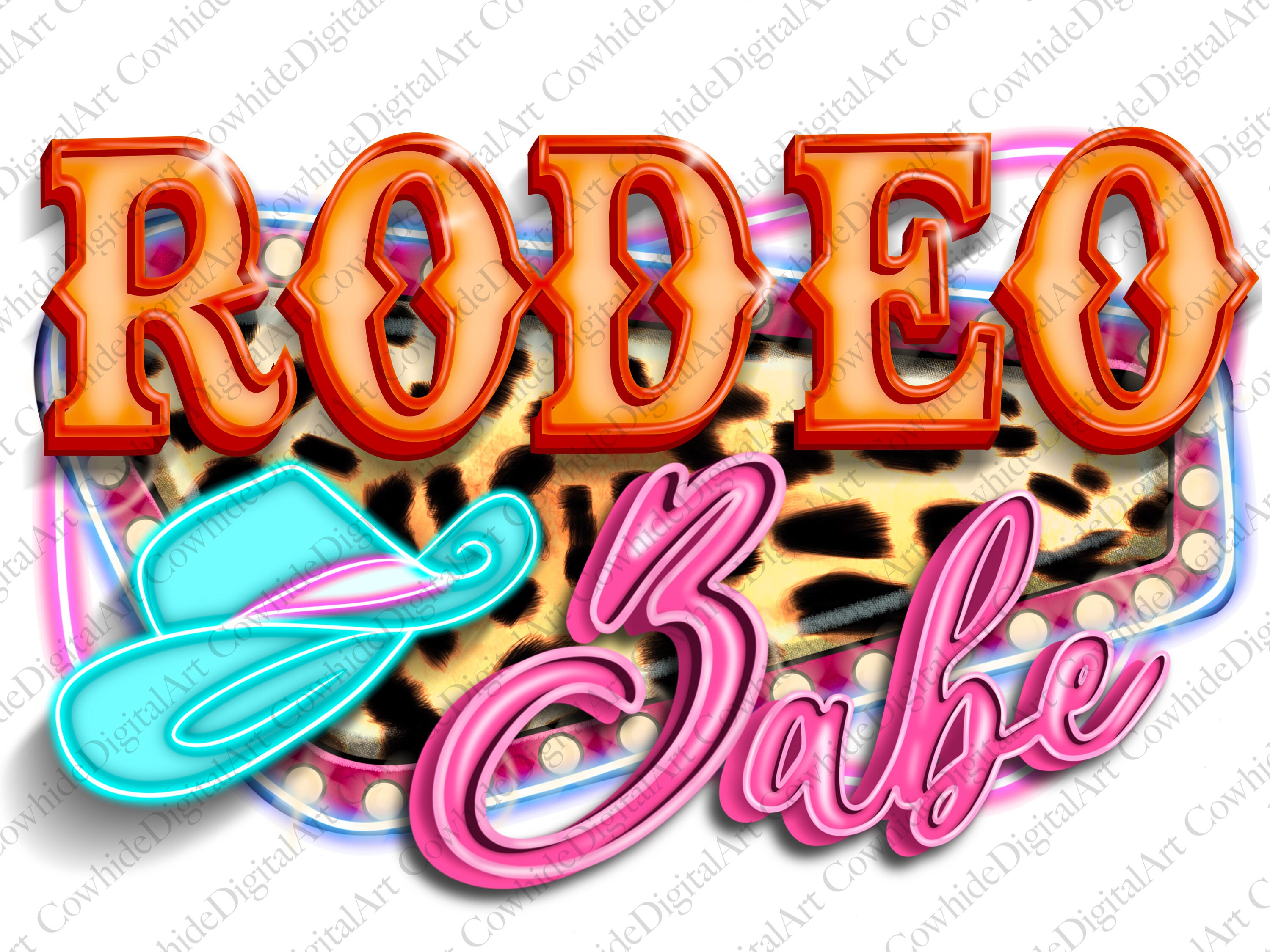 Rodeo Babe Neon Light png sublimation design download, Weste - Inspire ...