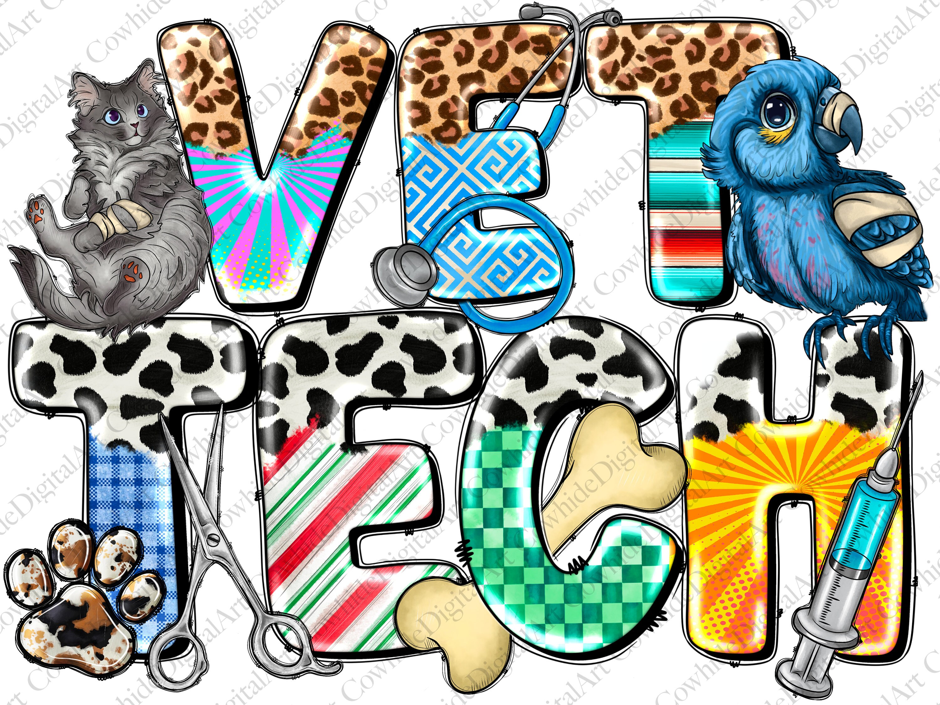 Vet Tech png sublimation design download, Veterinarian png, | Inspire ...