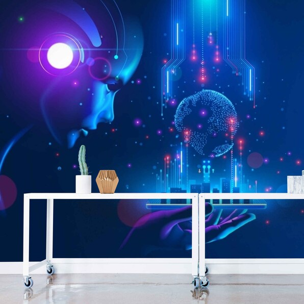 AI Art Girl Wallpaper for Wall Large Wall paper Idea Office | Inspire ...