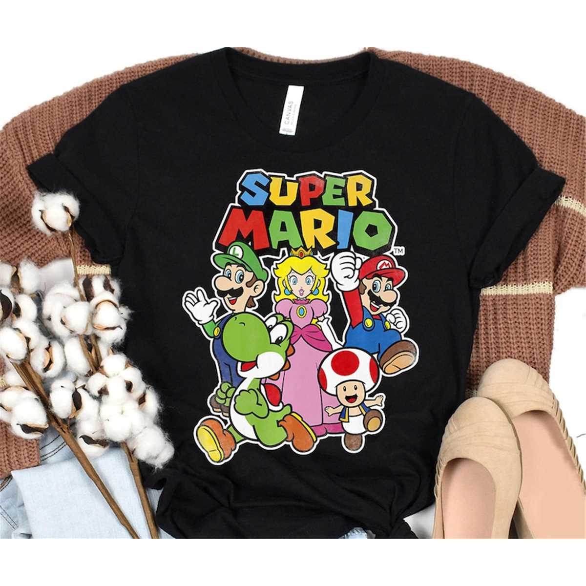 Nintendo Super Mario Characters Graphic T-Shirt, Super Mario | Inspire ...