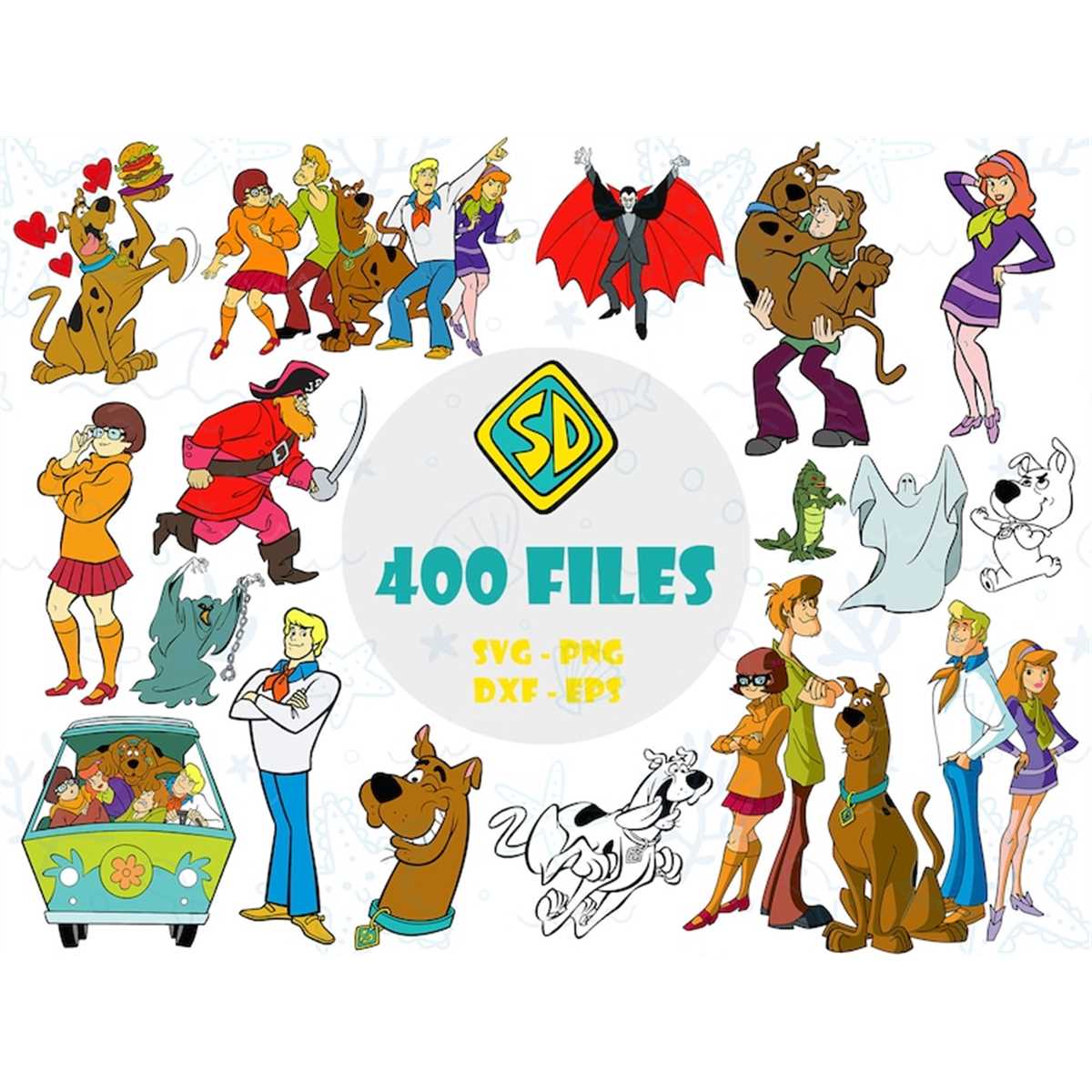Scooby Doo Clip Art Bundle, Scooby Doo SVG, tshirt design sv - Inspire ...