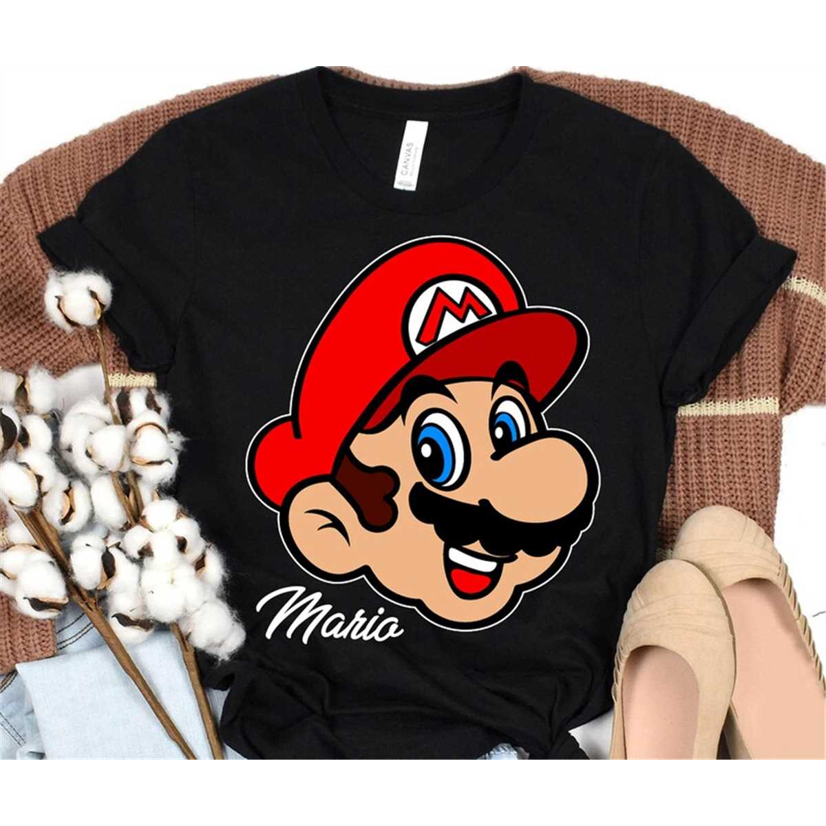 Nintendo Super Mario Cute Mario Big Portrait Graphic T-Shirt | Inspire ...