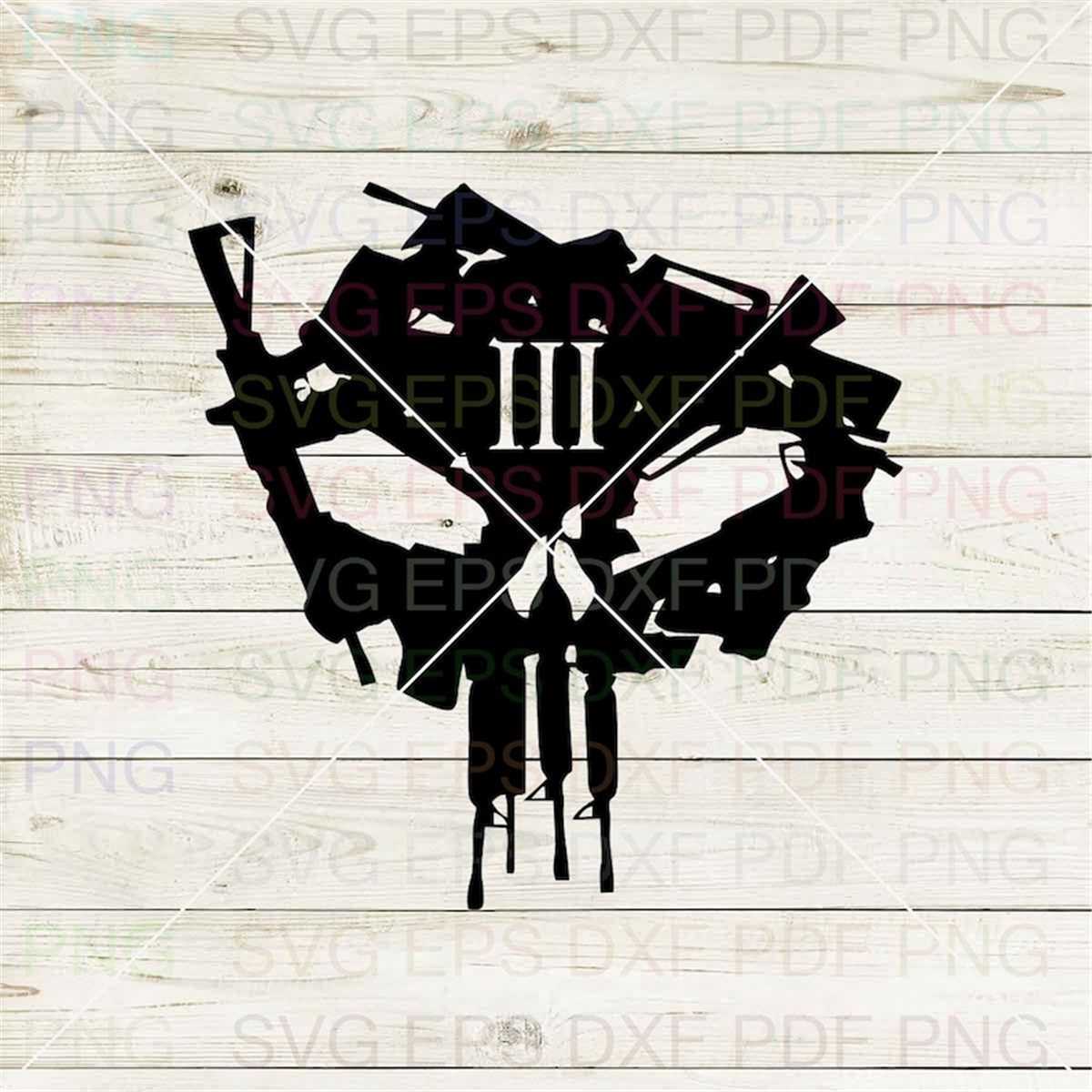 Punisher Silhouette 003 Svg Dxf Eps Pdf Png, Cricut, Cutting - Inspire ...