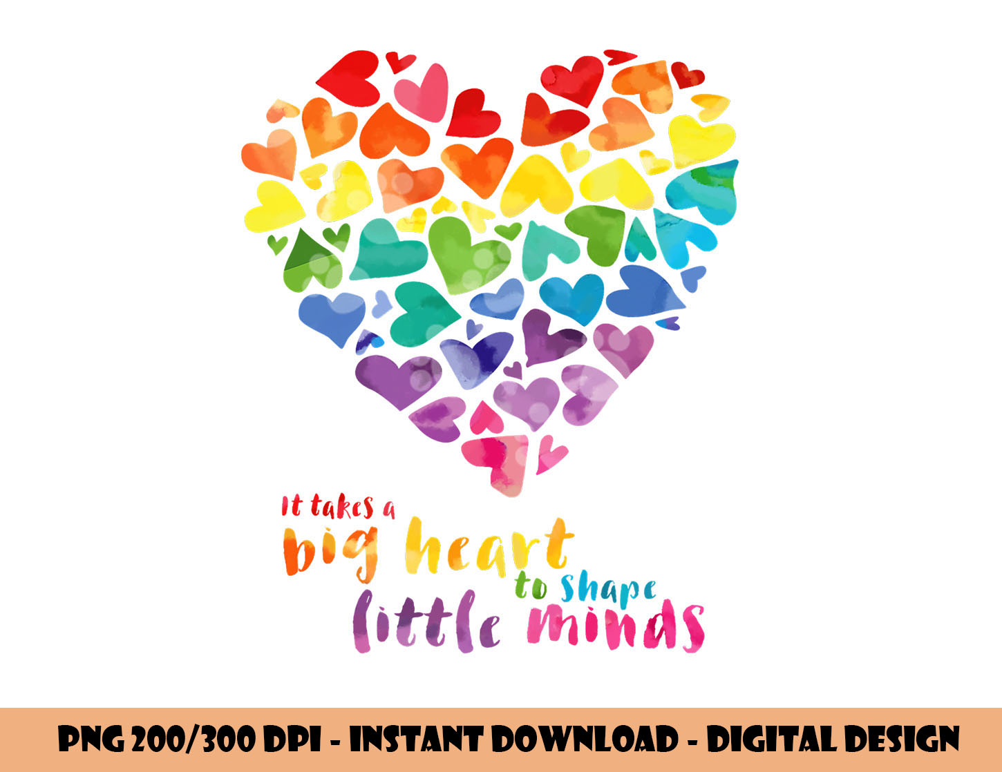 It Takes a Big Heart To Shape Little Minds Teacher Gift png | Inspire ...