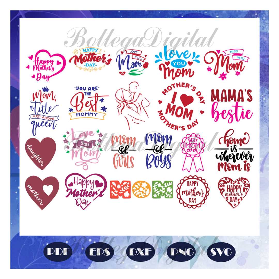 Mothers day svg bundle, mothers day cutting files, love mom, | Inspire ...