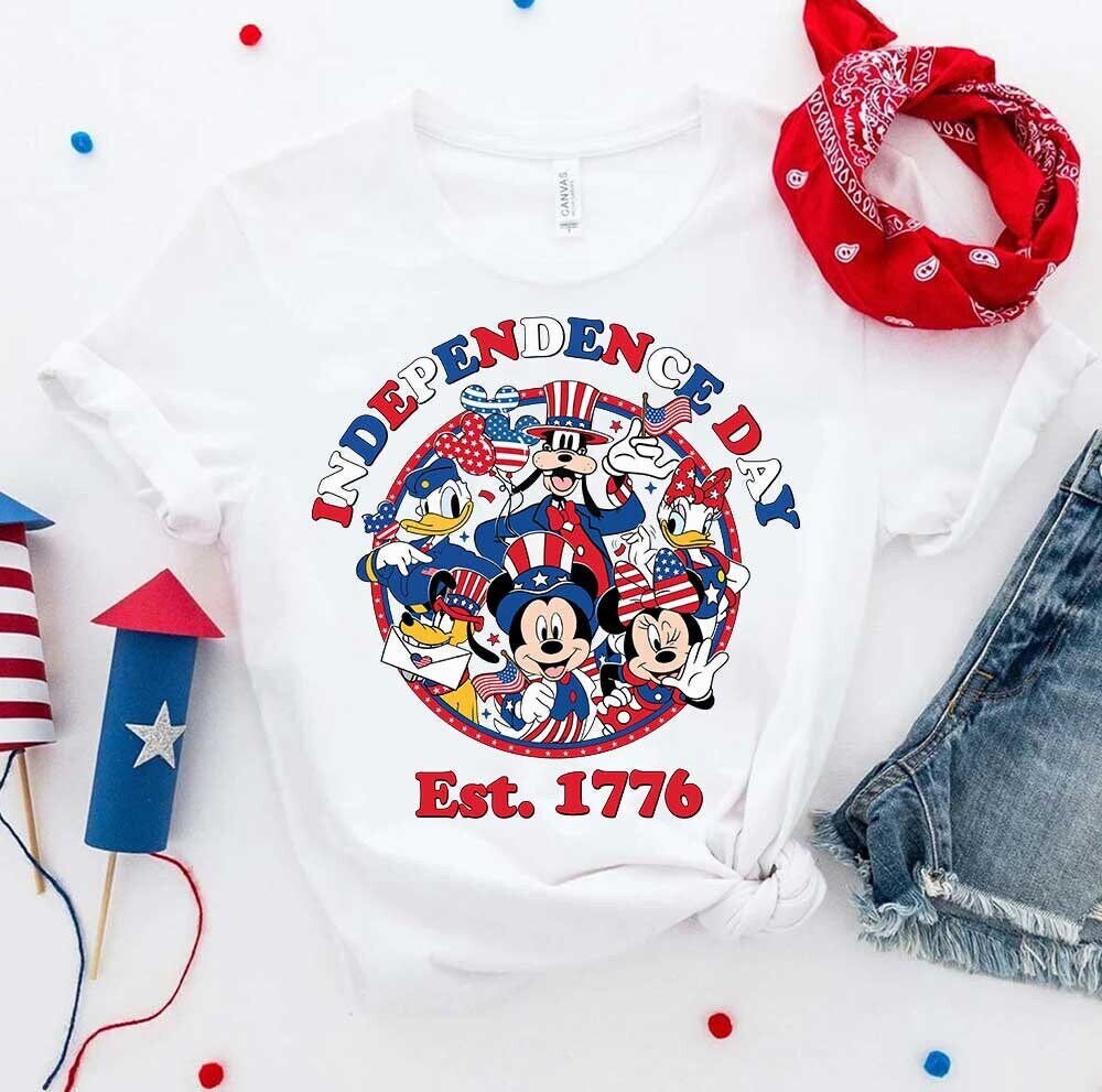 Mickey and Friends Disney Happy Independence Day Est 1776 Sh | Inspire ...
