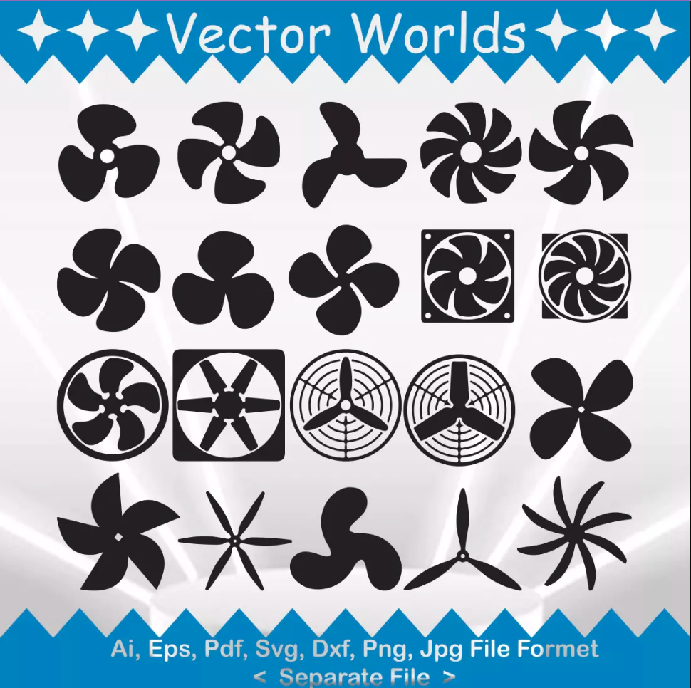 Fan Blade svg, Fan Blades svg, Fan, Blade, SVG, ai, pdf, eps - Inspire ...