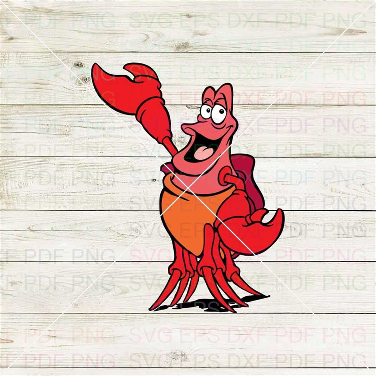 Sebastian The Crab The Little Mermaid 023 Svg Dxf Eps Pdf Pn - Inspire ...