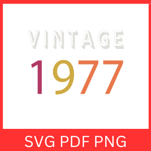 Vintage 1977 Retro Svg | VINTAGE 1977 SVG DESIGN | Vintage 1 | Inspire ...