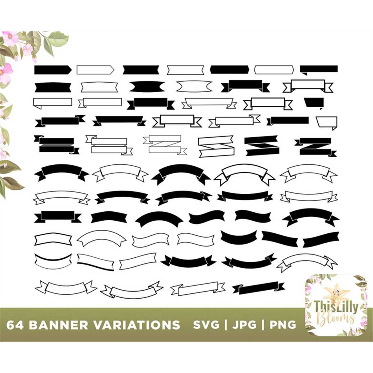 Banner Svg, Banner Svg Bundle, Banner Clipart, Banner Png, B | Inspire ...