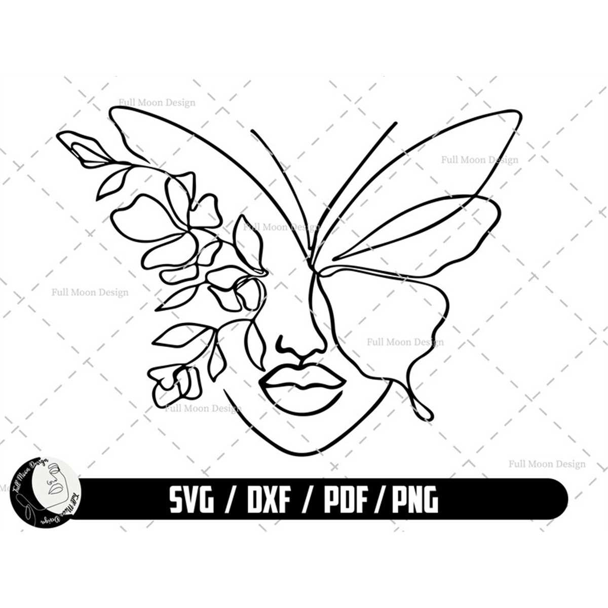 Woman Face Svg, Floral Woman Svg, Line Art Woman Svg, DIGITA | Inspire ...