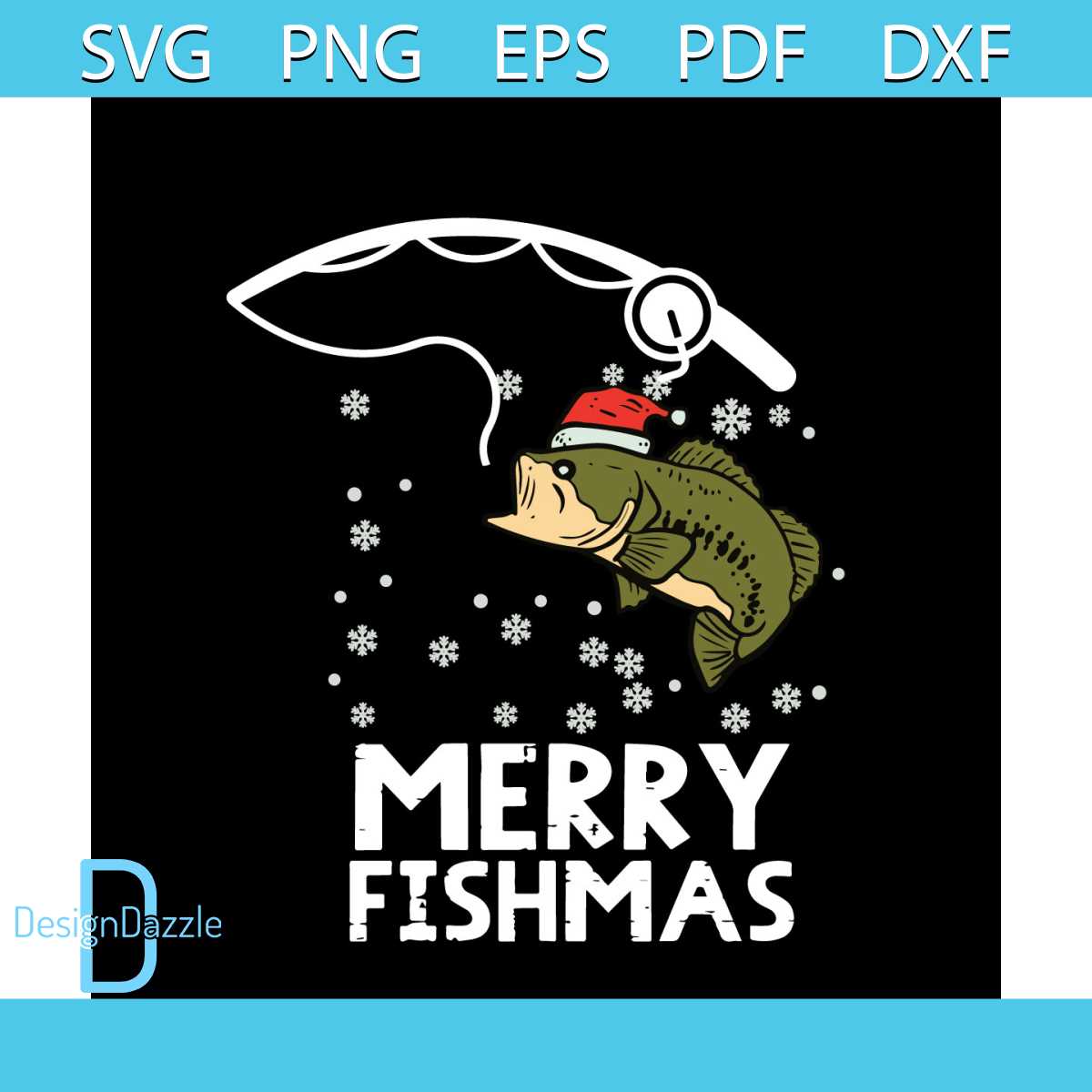 Merry Fishmas Svg, Christmas Svg, Fish Svg, Fishing Xmas Svg | Inspire ...
