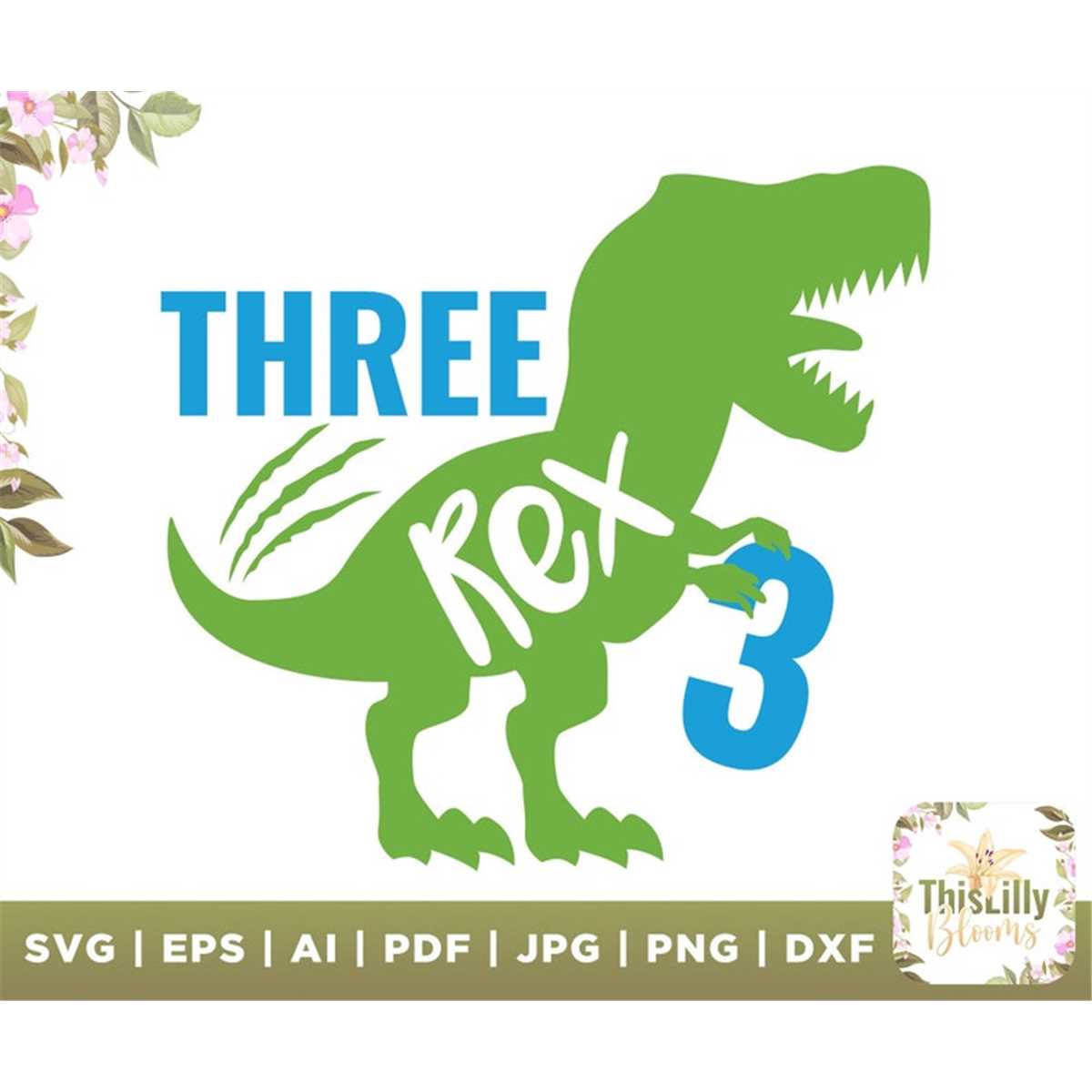 3 Rex Svg, Three Rex svg, Birthday svg, 3rd Birthday svg, Bi - Inspire ...