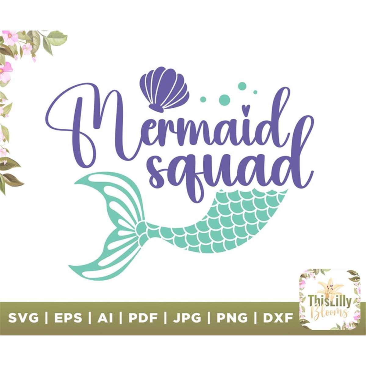mermaid squad svg, summer svg, baby kids svg, mermaid svg, m - Inspire ...