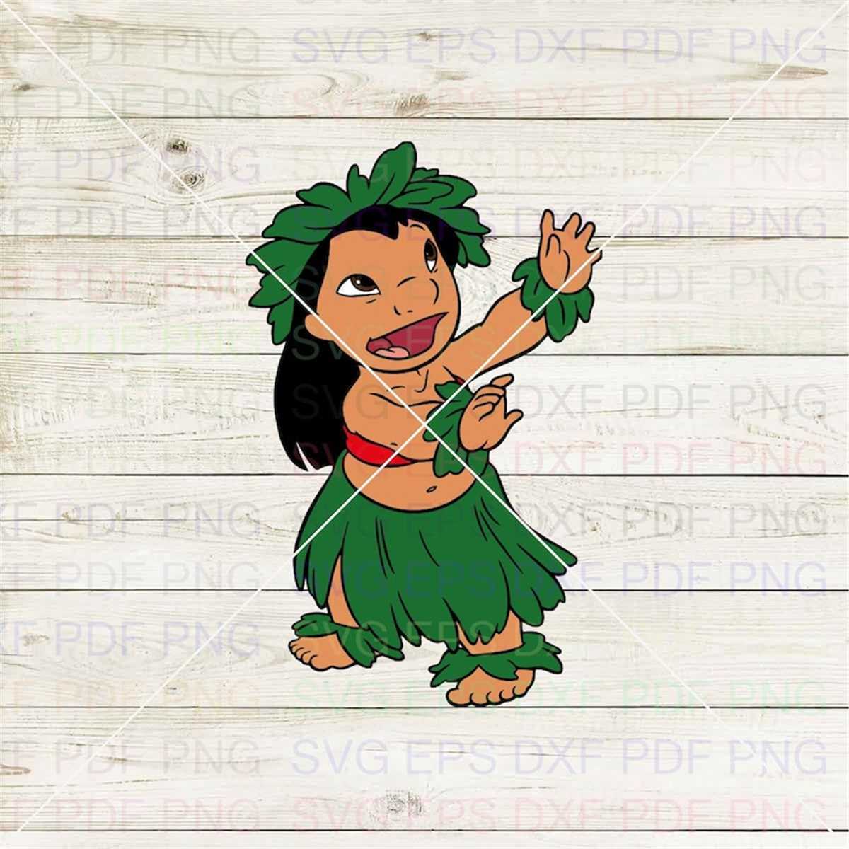 Lilo Hula Dancing Lilo And Stitch 031 Svg Dxf Eps Pdf Png, C | Inspire ...