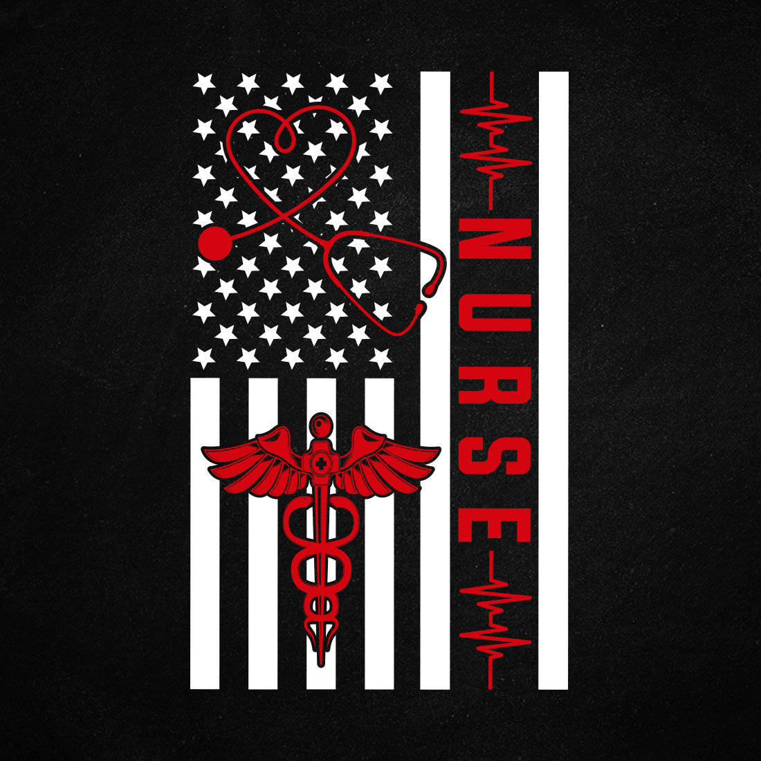 Nurse Patriotic American USA Flag Registered Nurse Svg Print | Inspire ...