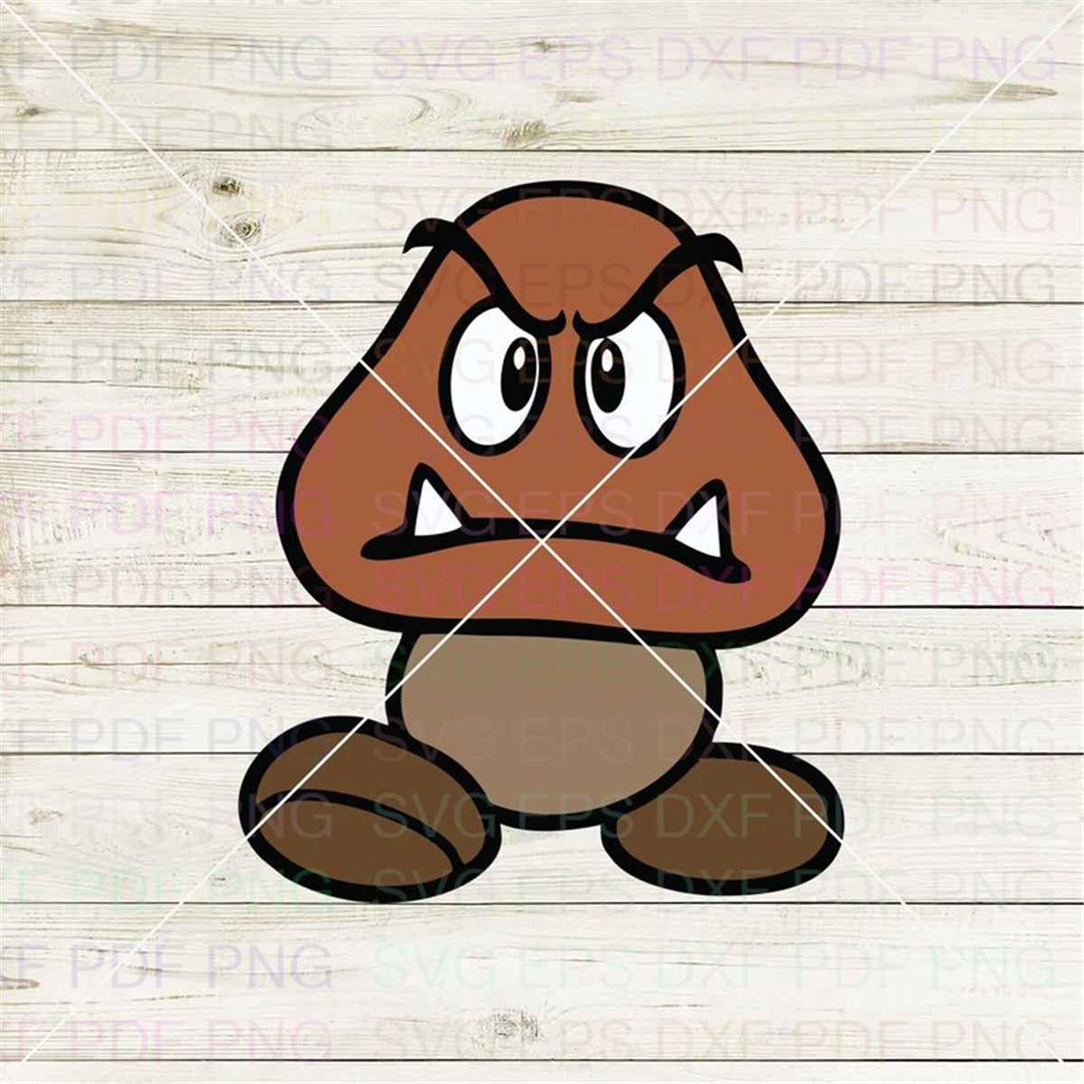 Goomba Super Mario 015 Svg Dxf Eps Pdf Png, Cricut, Cutting | Inspire ...