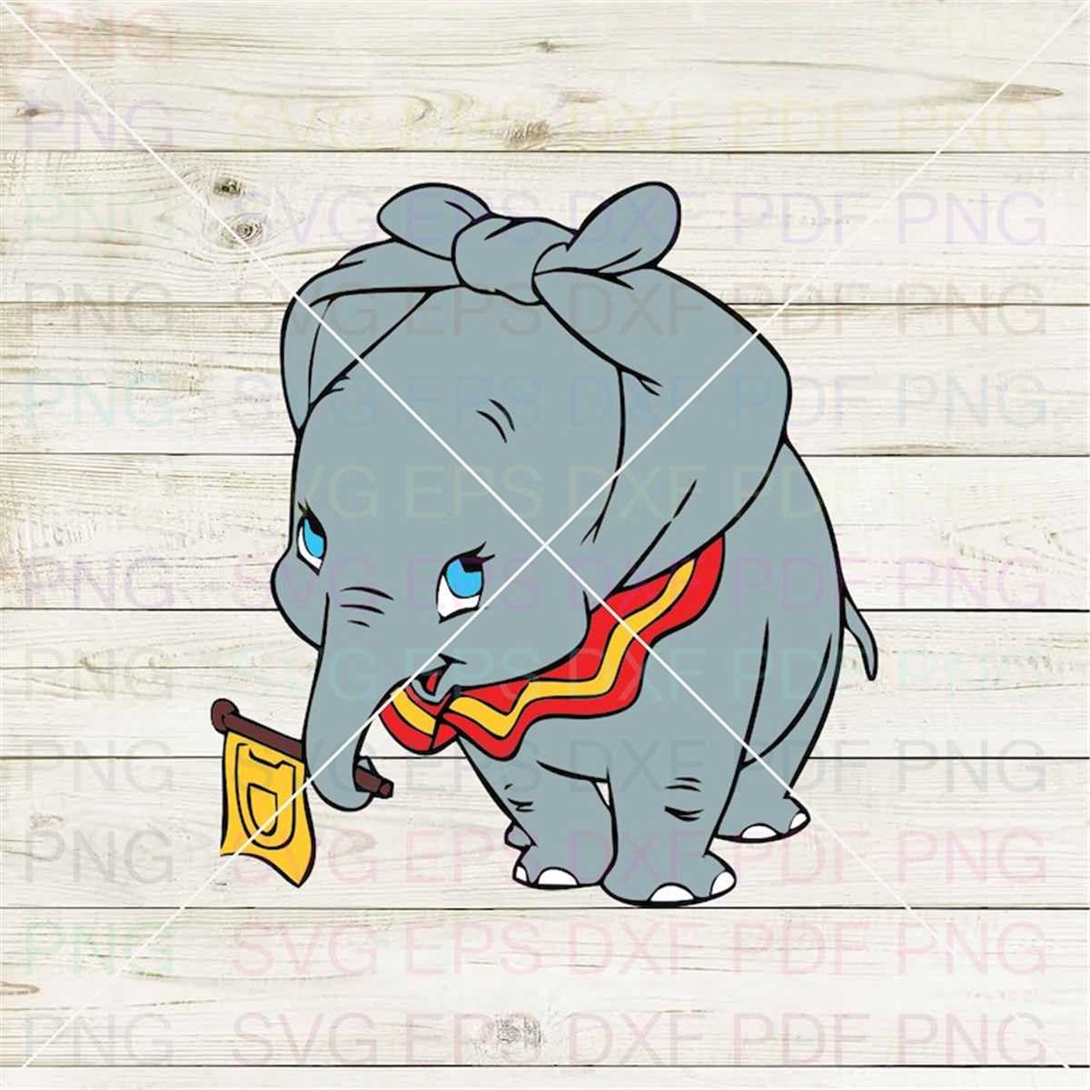 Dumbo 043 Svg Dxf Eps Pdf Png, Cricut, Cutting file, Vector, | Inspire ...