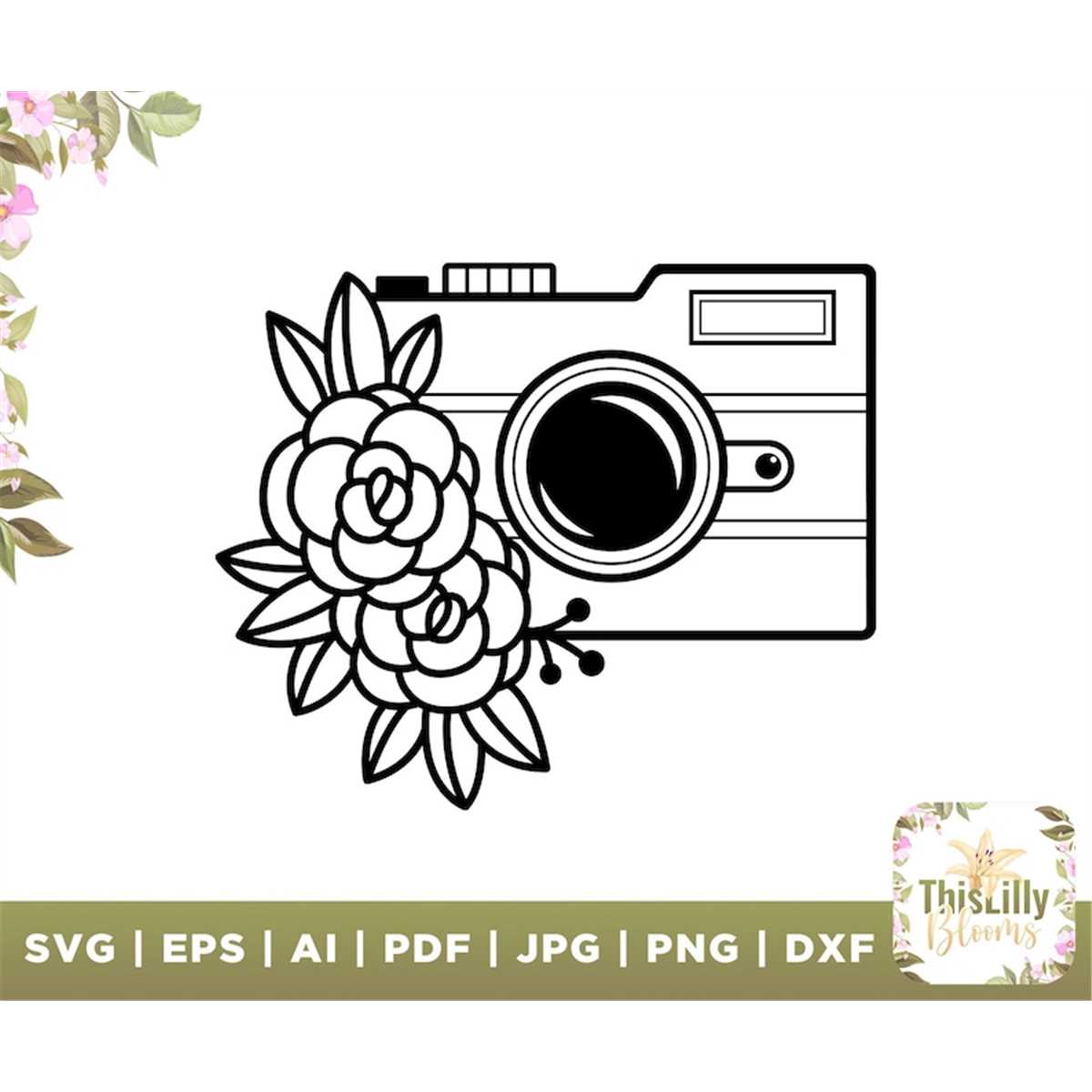 Camera SVG, Floral svg, Photographer SVG, Photography SVG, F | Inspire ...