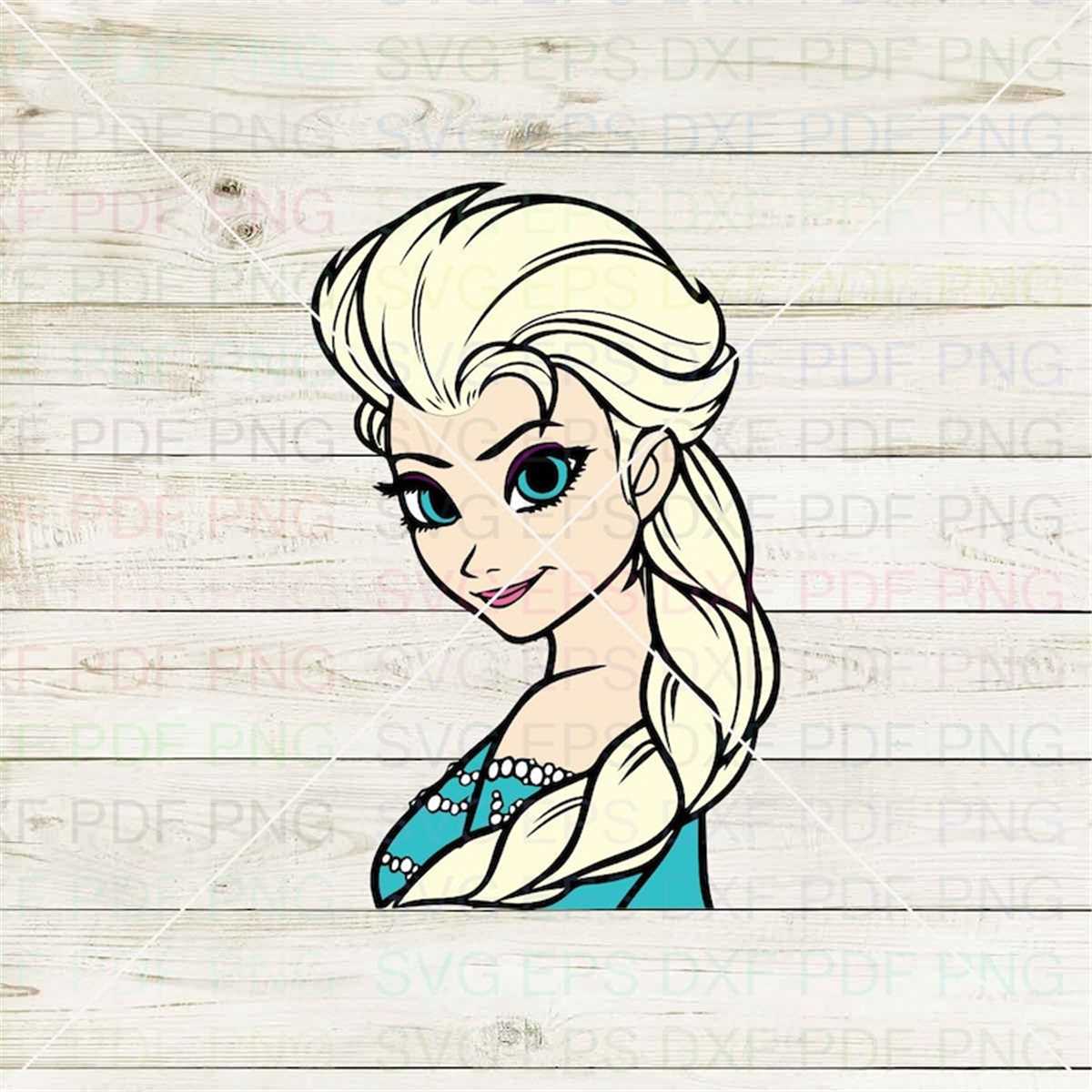Elsa Frozen 002 Svg Dxf Eps Pdf Png, Cricut, Cutting file, V | Inspire ...