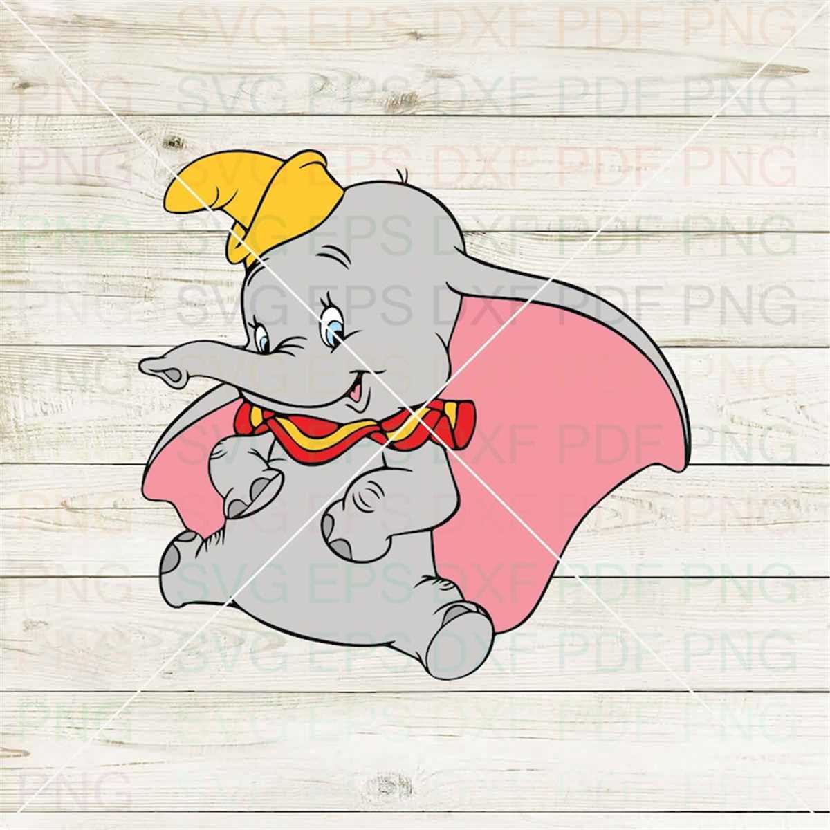 Dumbo 038 Svg Dxf Eps Pdf Png, Cricut, Cutting file, Vector, | Inspire ...