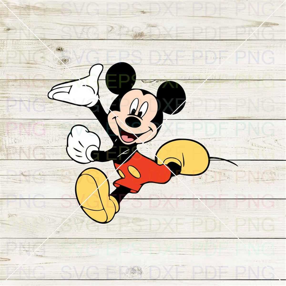 Mickey Mouse Running Mickey Mouse 017 Svg Dxf Eps Pdf Png, C | Inspire ...
