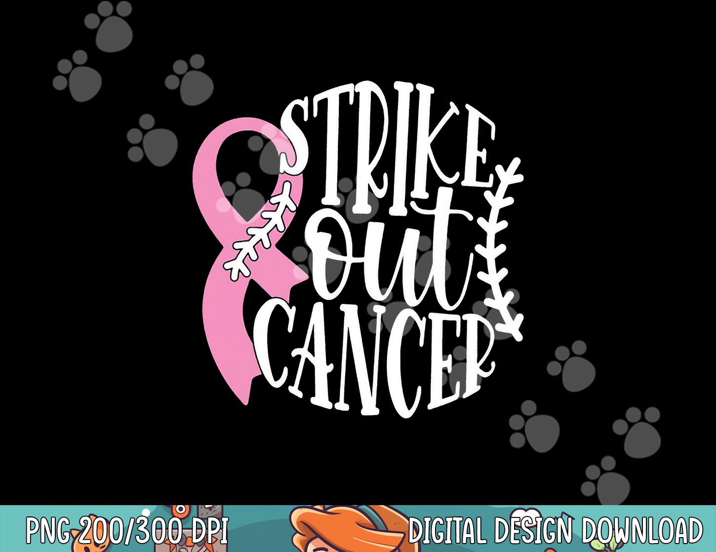 Strike Out Breast Cancer Baseball Fight Awareness Men Women - Inspire ...