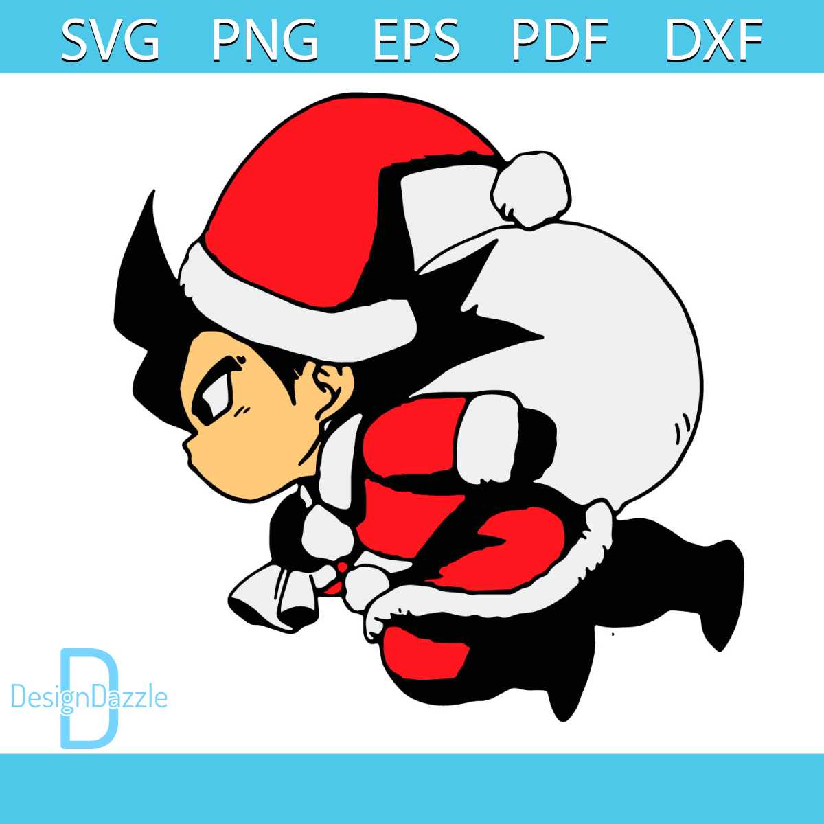 Santa Goku Christmas Svg, Christmas Svg, Young Goku Svg, Dra | Inspire ...