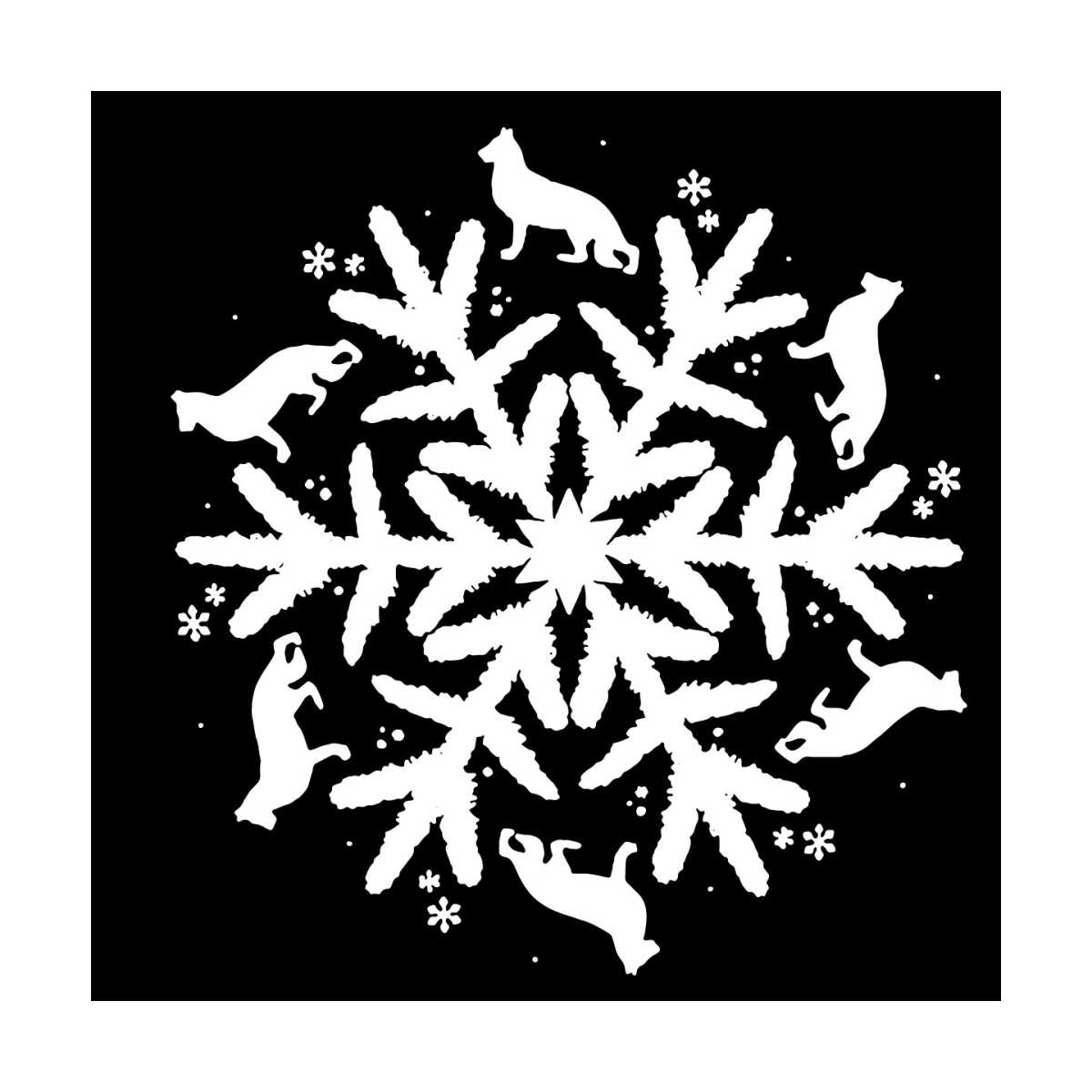 Wolf Snowflake Svg, Christmas Svg, Noel Svg, Merry Christmas | Inspire ...