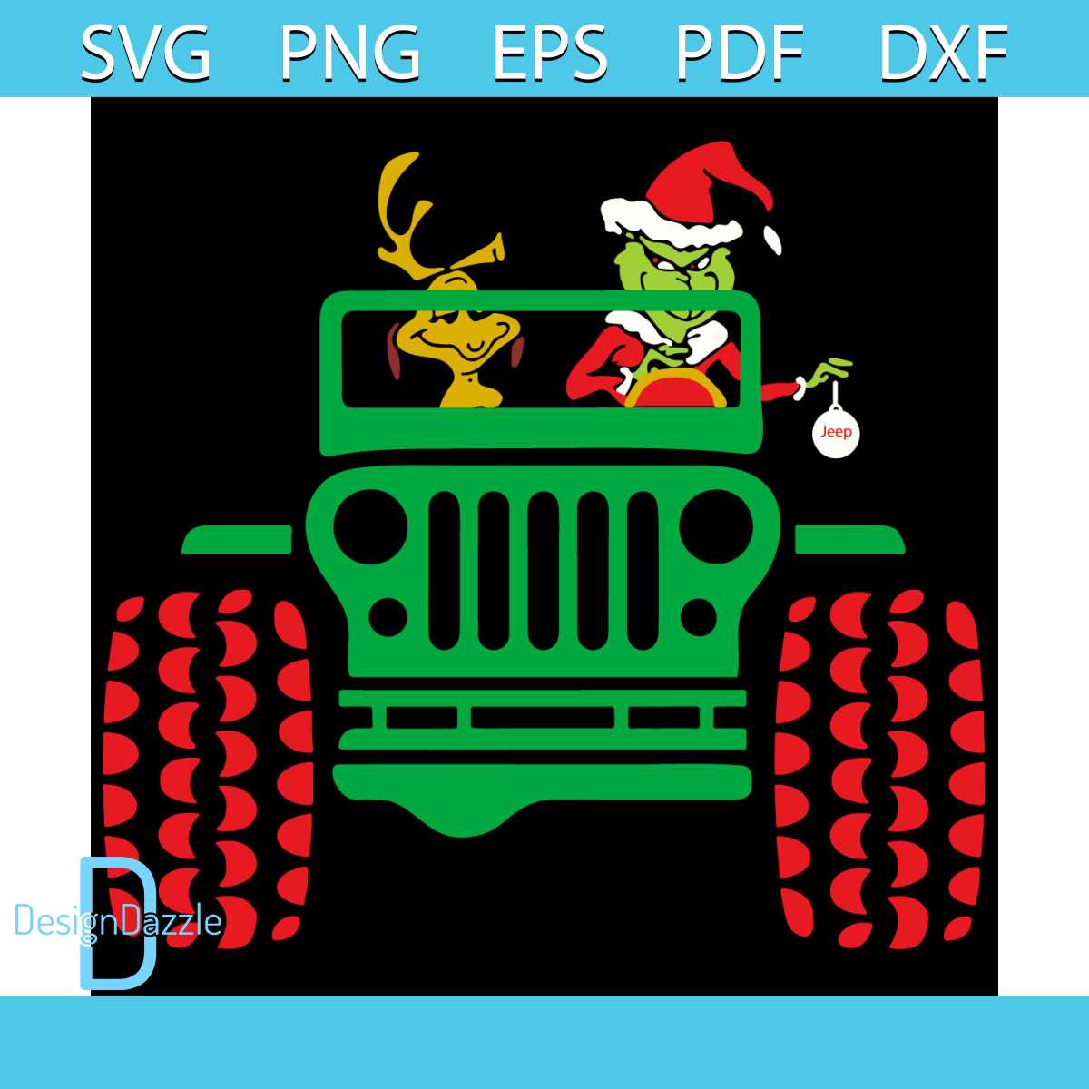 Grinch And Dog Driving Jeep Christmas Svg, Christmas Svg, Th - Inspire ...