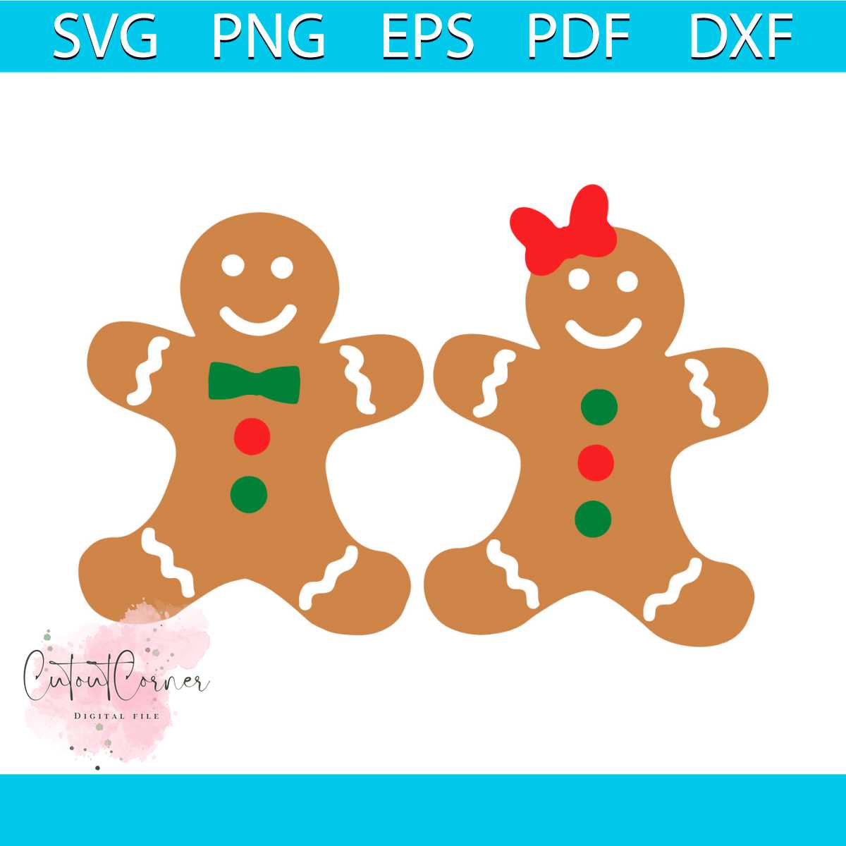 Gingerbread Boy and Girl SVG, Christmas Svg, Gingerbread Svg | Inspire ...