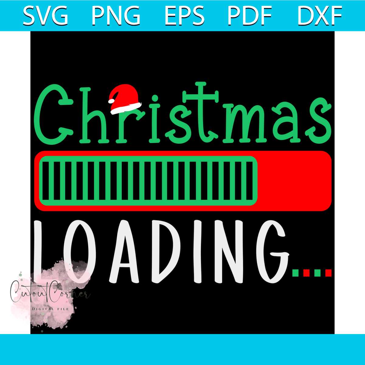 Christmas Loading Svg, Christmas Svg, Xmas Svg, Xmas Hat Svg | Inspire ...