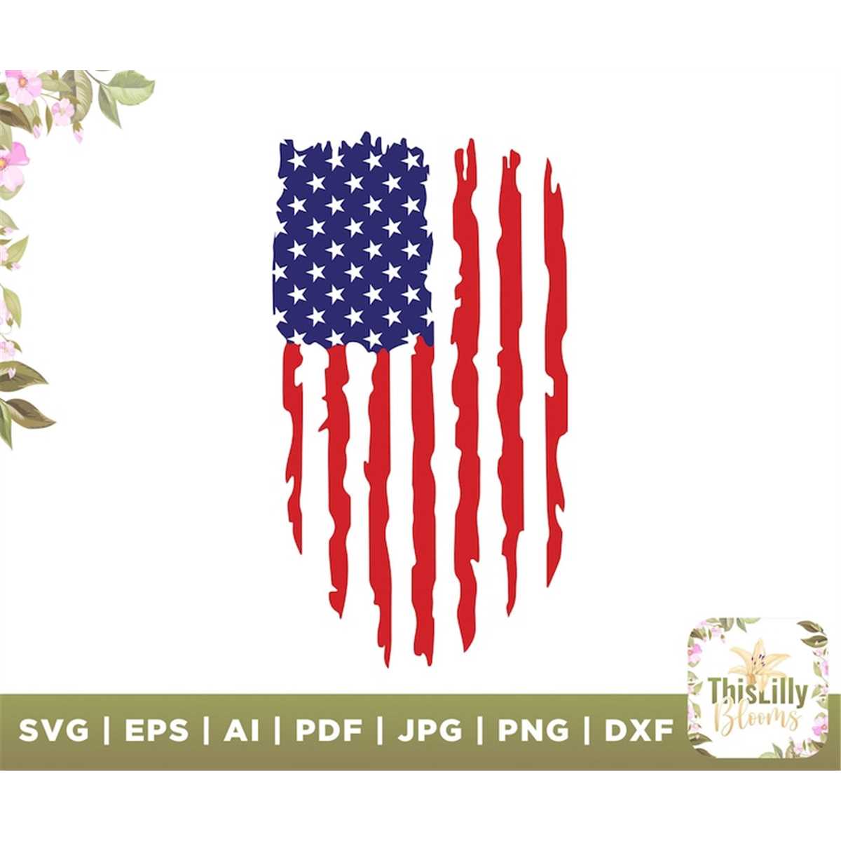 Distressed USA Flag svg, USA Flag Cut Files, American flag s | Inspire ...
