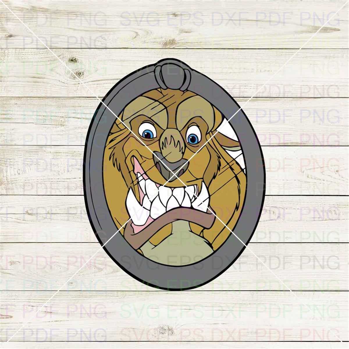 Beast In Mirror Beauty And The Beast 035 Svg Dxf Eps Pdf Png | Inspire ...