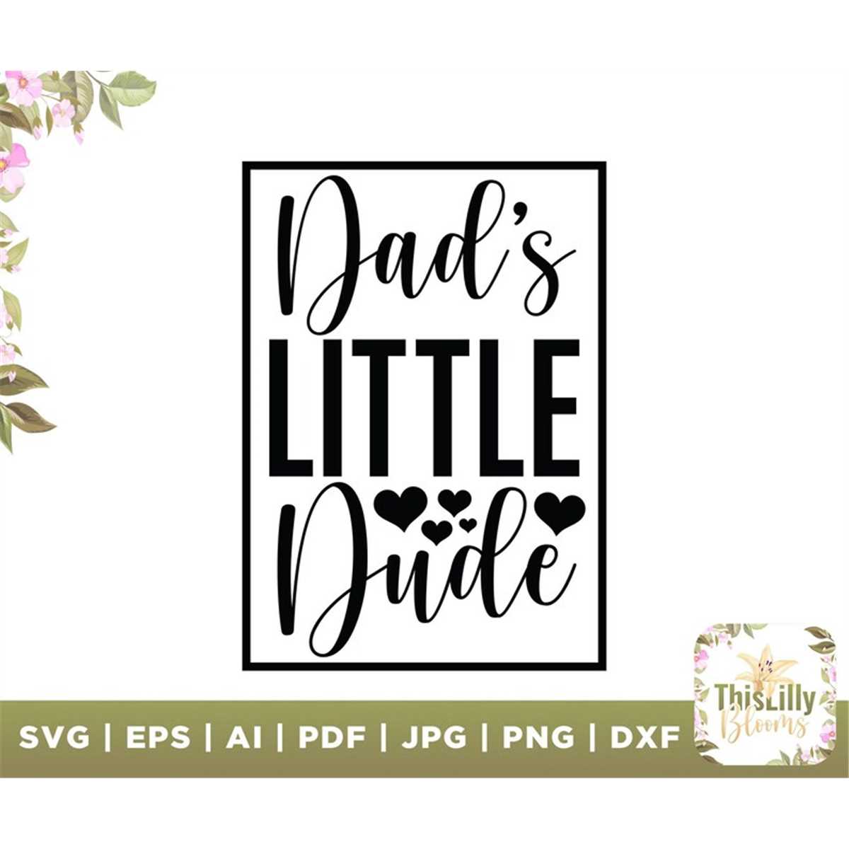 Dad's little dude svg, daddys boy svg, baby boy svg, onesie | Inspire Uplift