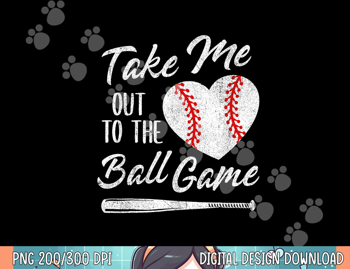 Take Me Out To The Ball Game Baseball Heart Cute Mothers Day | Inspire ...