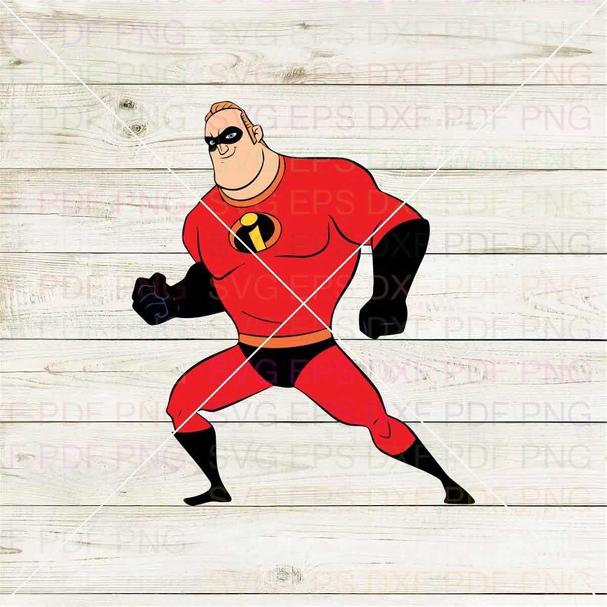 Mr Incredible The Incredibles 010 Svg Dxf Eps Pdf Png, Cricu | Inspire ...