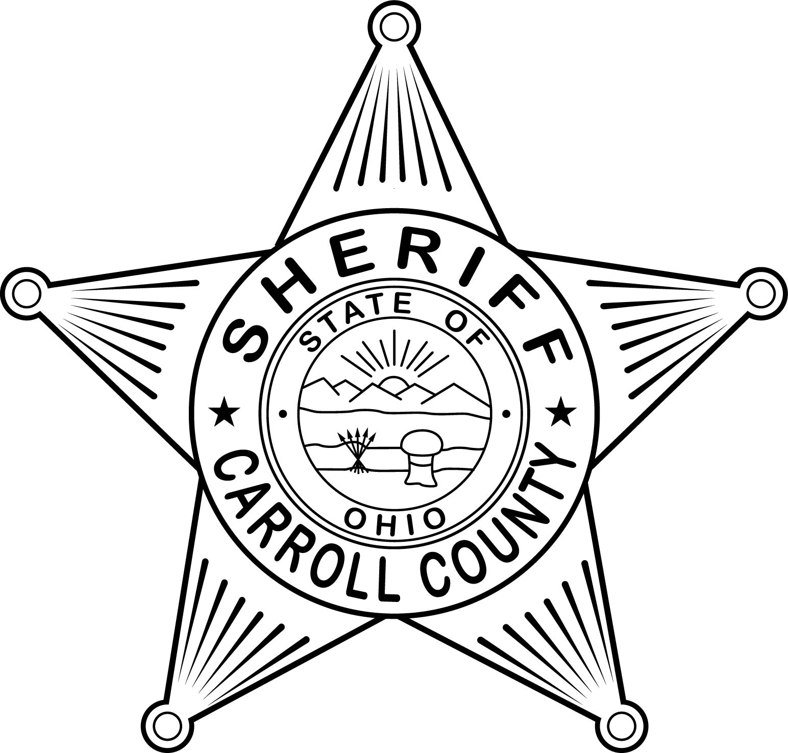 Carroll County Sheriff Badge Ohio vector file for laser eng | Inspire ...