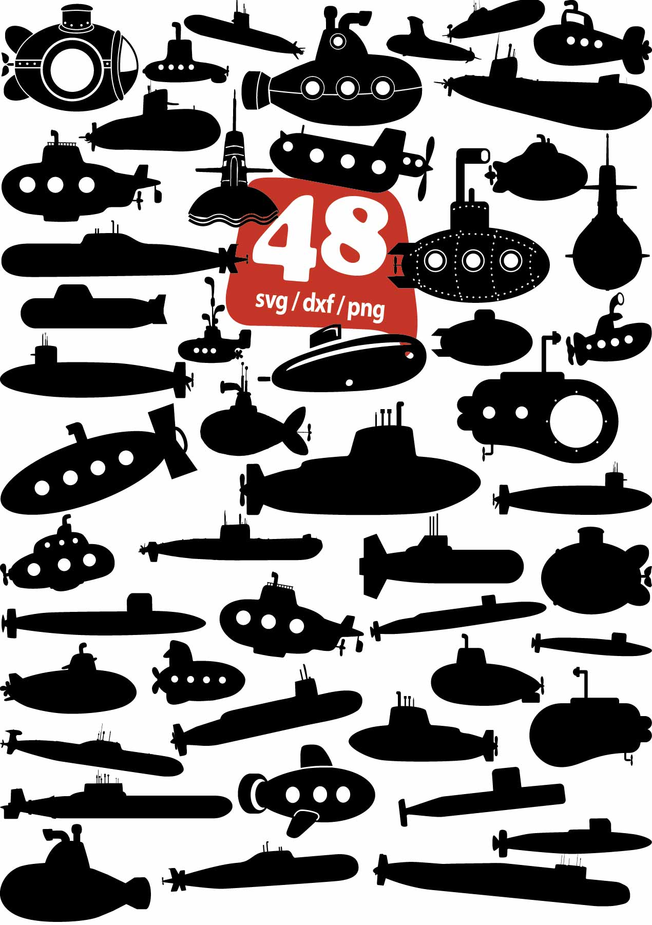 Submarine svg, Submarine Silhouette SVG, Submarine Clipart, - Inspire ...