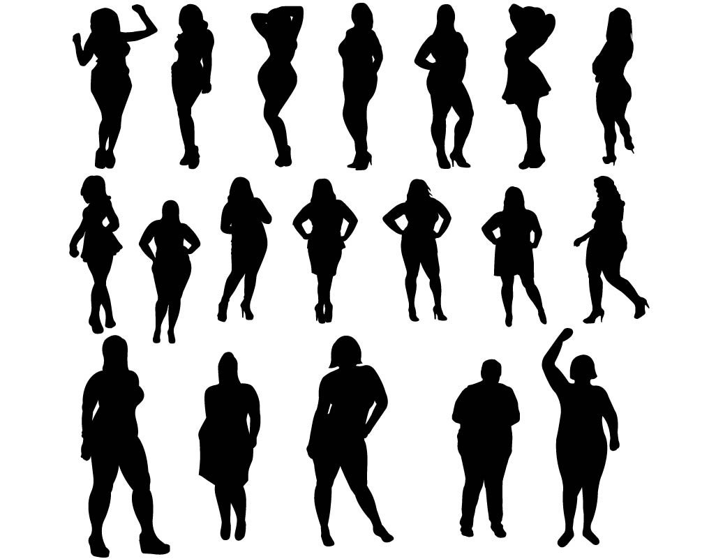 Plus Models svg, Models Silhouette svg, Women Models Svg, Me - Inspire ...