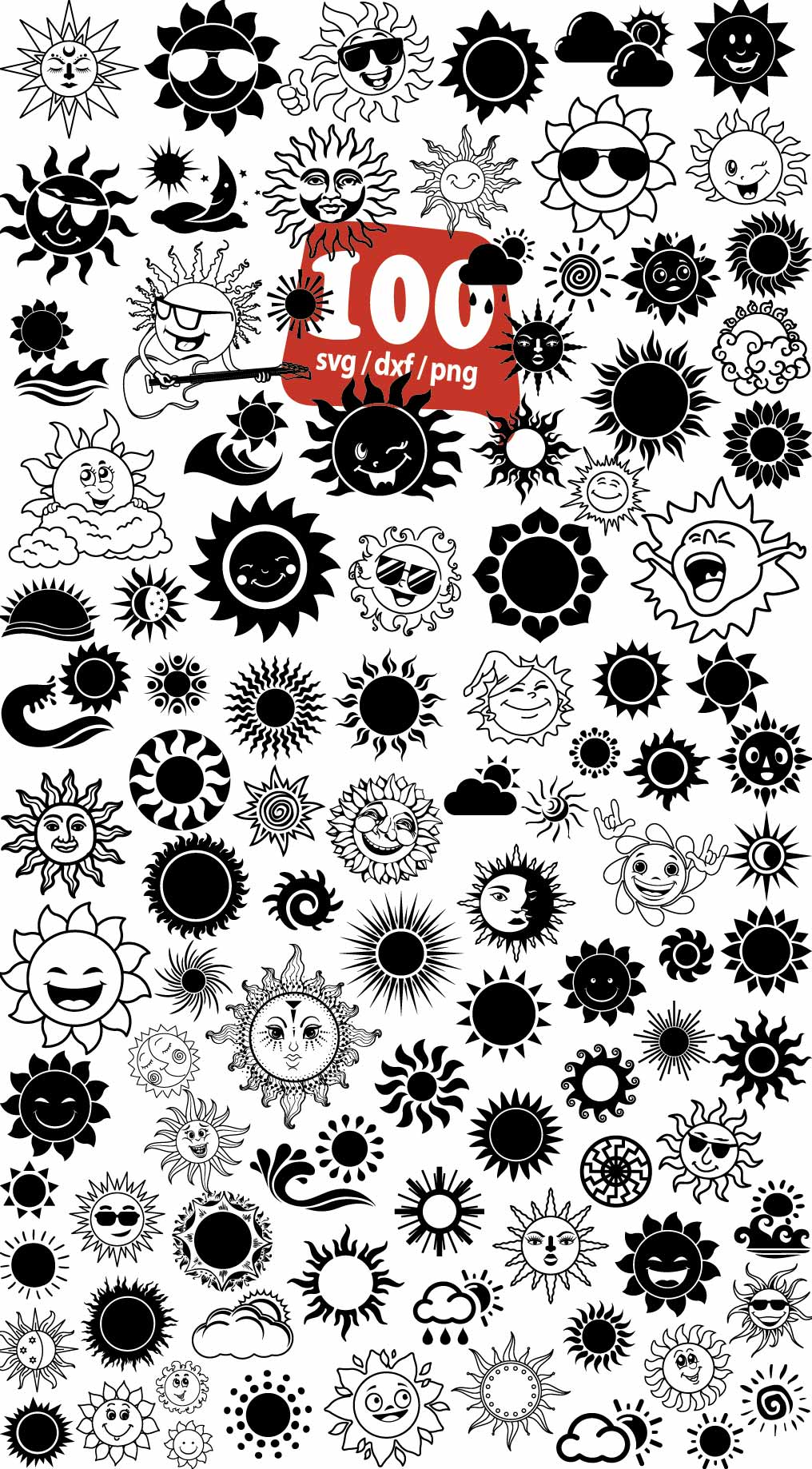 Sun SVG Bundle, Sun SVG, Sun Clipart, Sunshine Svg, Summer S - Inspire ...