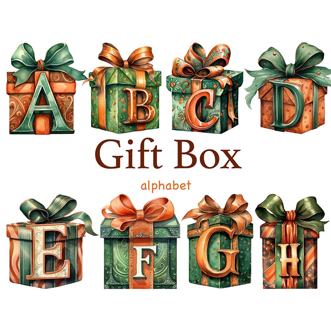 Gift Box Alphabet | Happy Birthday Letters - Inspire Uplift