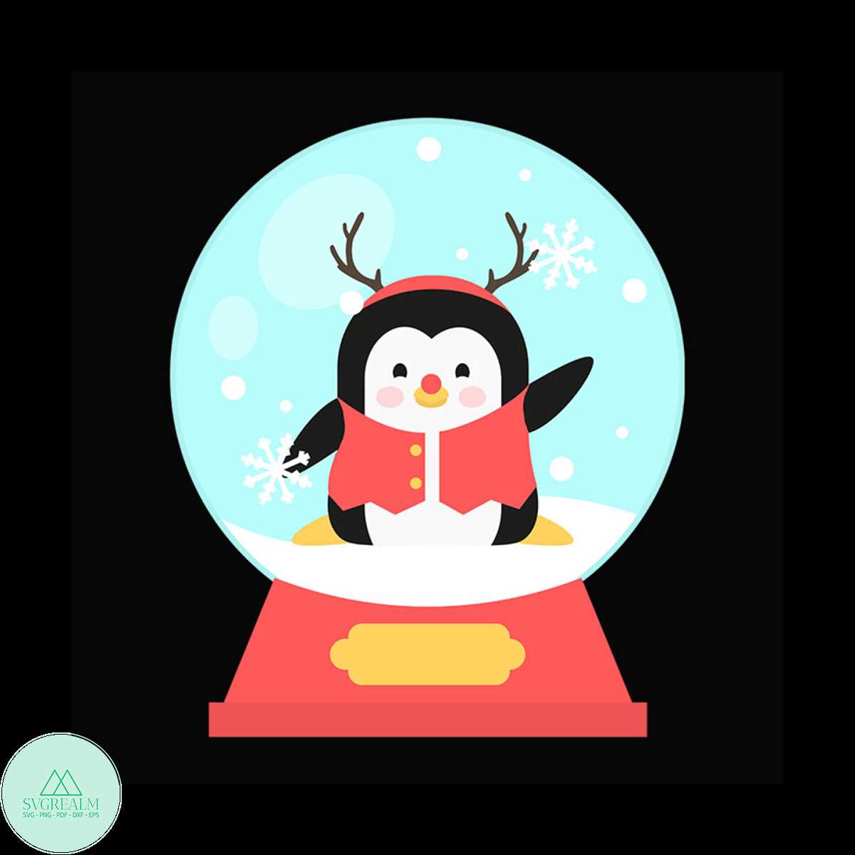 Christmas Penguin Snow Globe Svg, Christmas Svg, Christmas P | Inspire ...