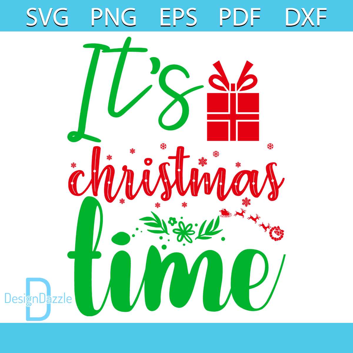 It's Christmas Time Svg, Christmas Svg, Xmas Svg, Snowflakes - Inspire ...