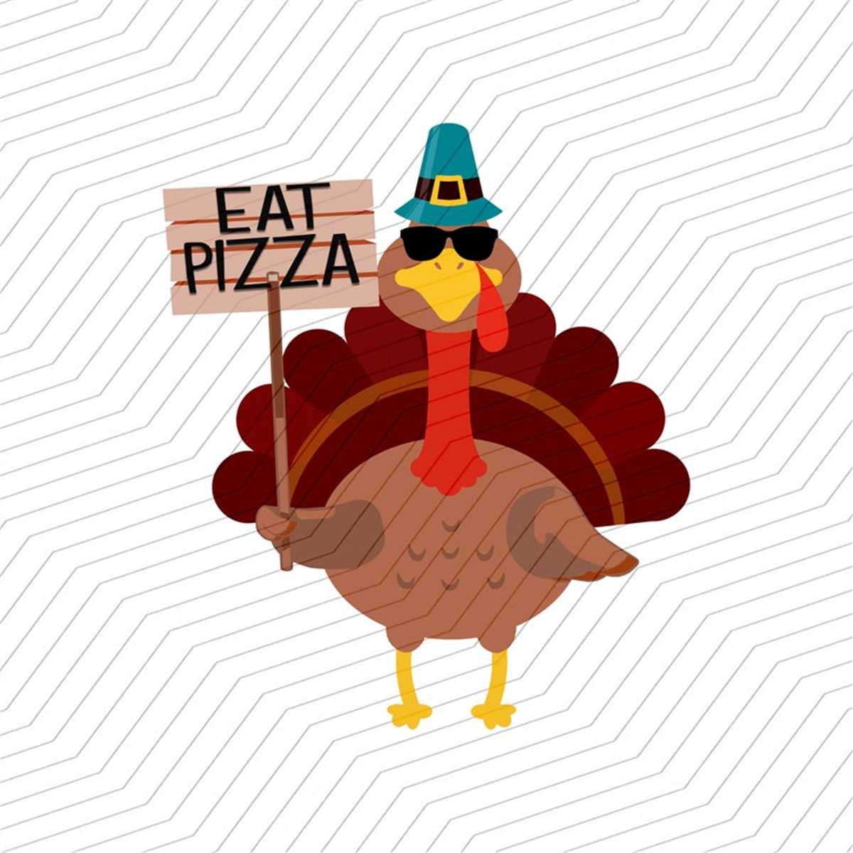 Turkey Thanksgiving SVG/PNG Eat Pizza PNG Turkey Eat Pizza V - Inspire ...