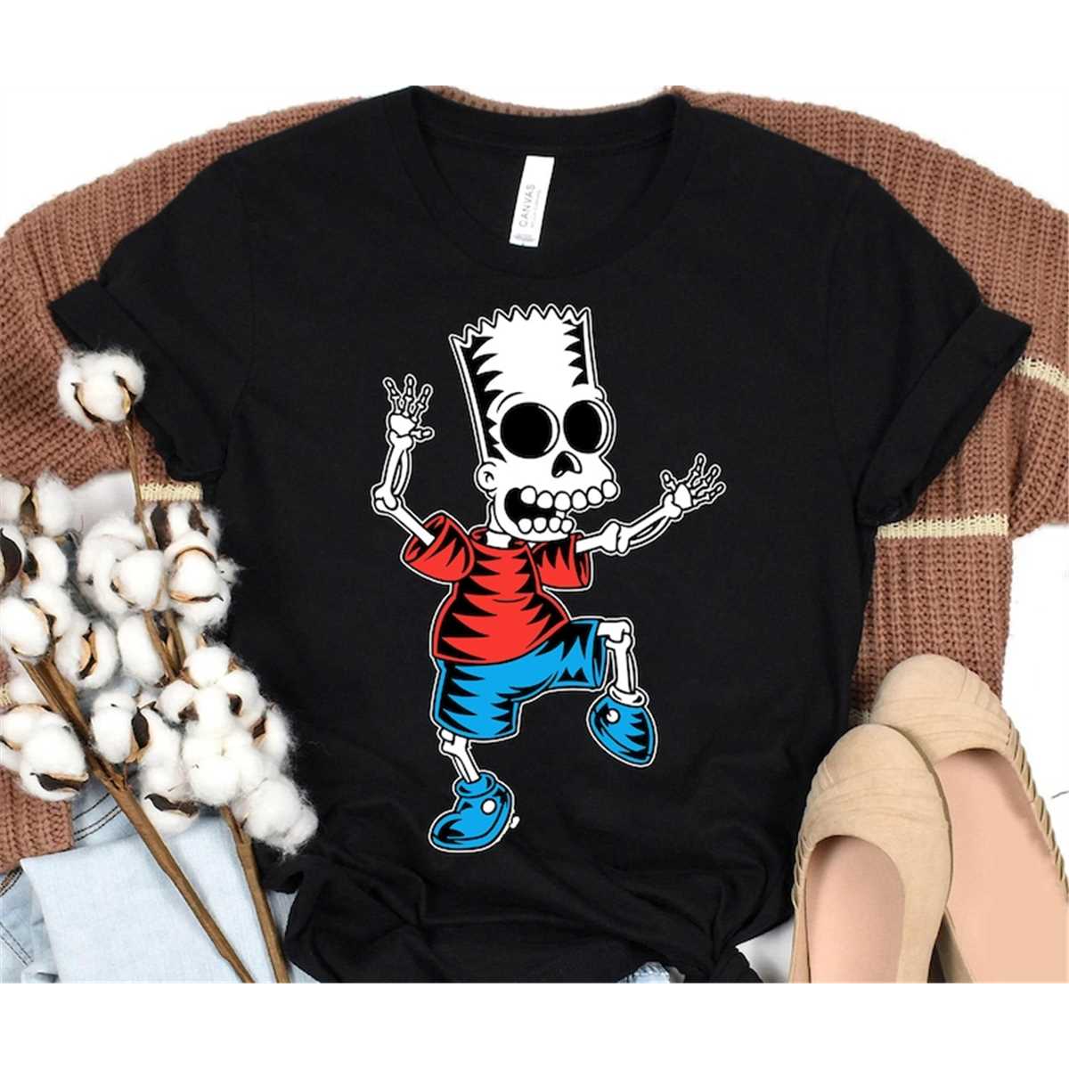 The Simpsons Bart Skeleton Treehouse of Horror Halloween Shi | Inspire ...