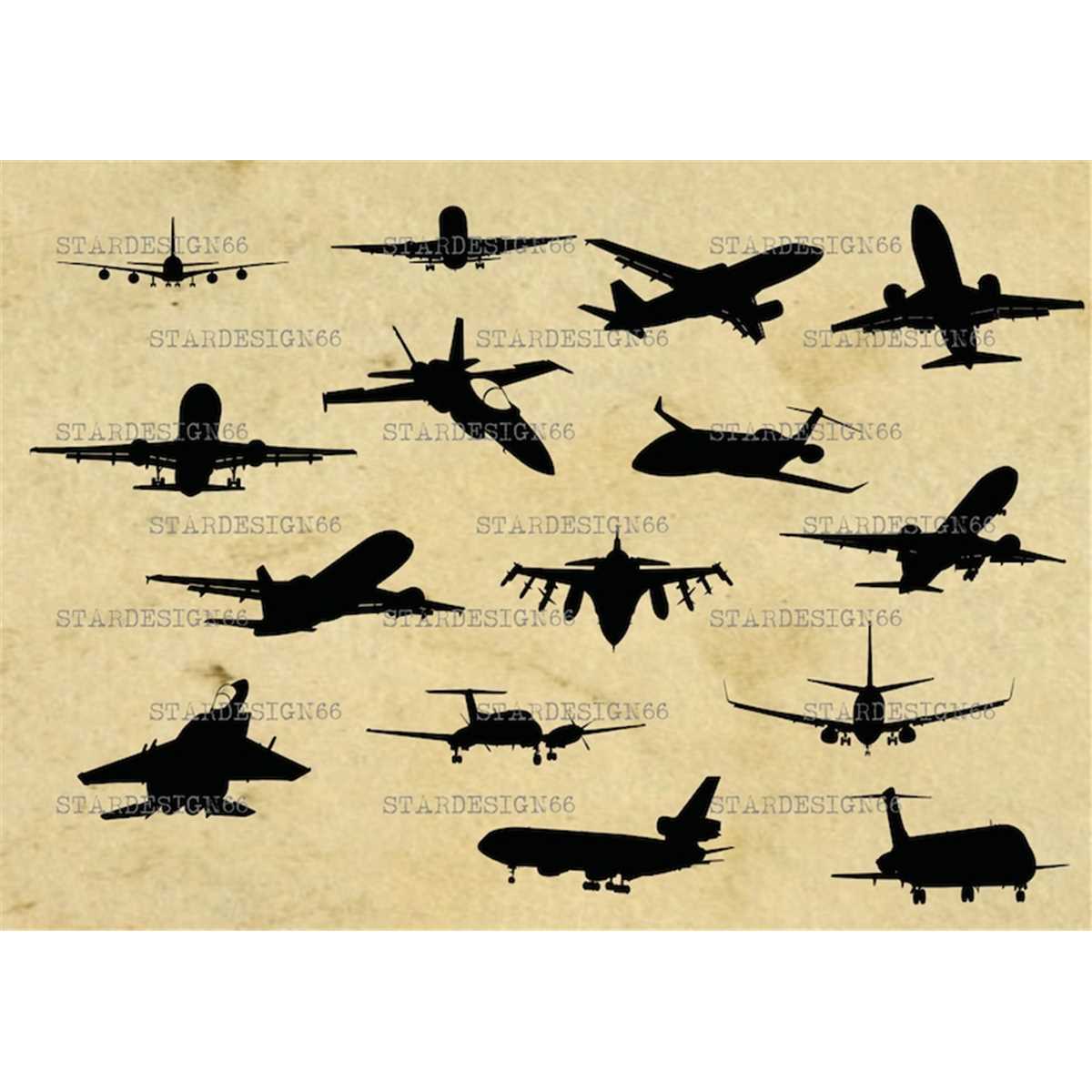 Digital SVG PNG JPG Airplanes, plane, aircraft, vector, clip | Inspire ...