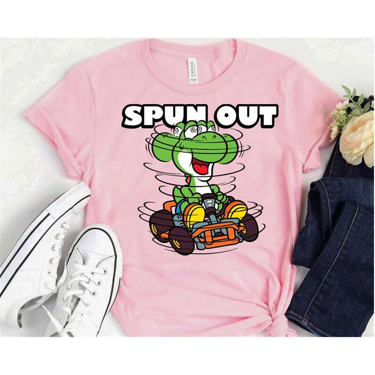 Nintendo Super Mario Mario Kart Yoshi Spun Out Shirt, Super | Inspire ...