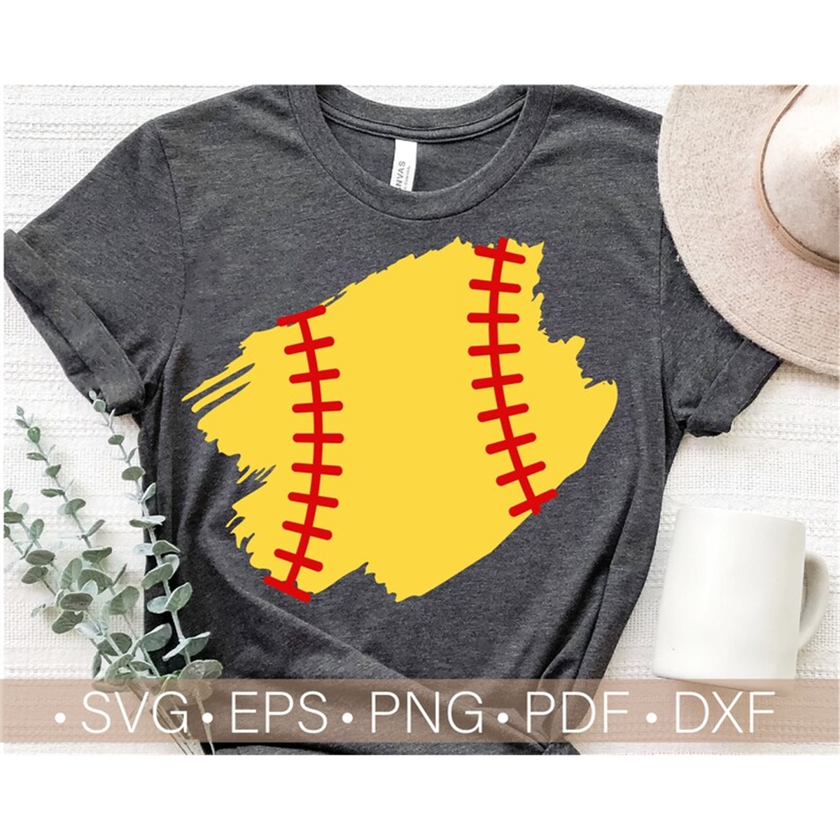 Softball Paint Stroke Svg, Softball Svg Cut File, Softball S | Inspire ...